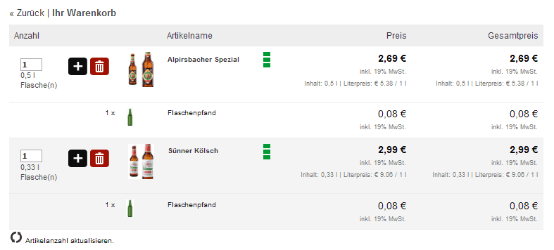 Das Pfandsystem - POWERGAP Shopsystem